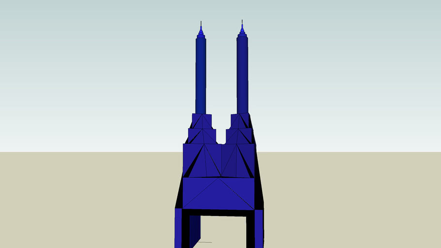 Blue building | 3D Warehouse