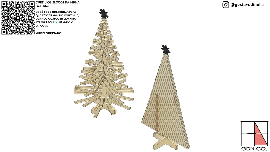 ÁRVORE DE NATAL - MADEIRA / MDF | 3D Warehouse