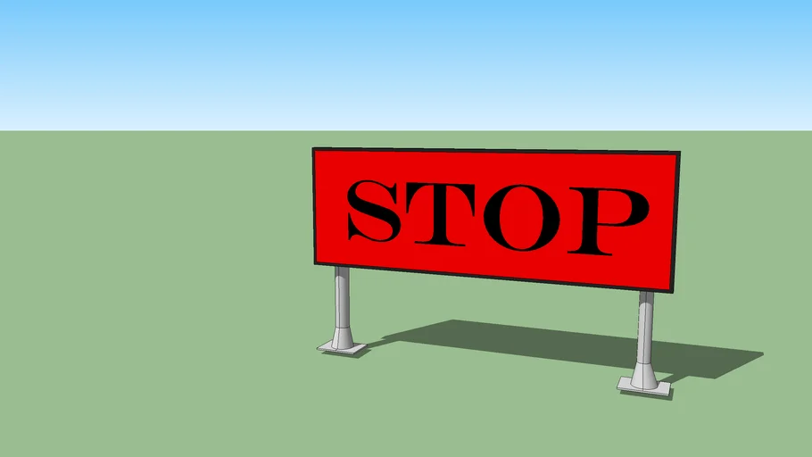 Stop sign board | 3D Warehouse