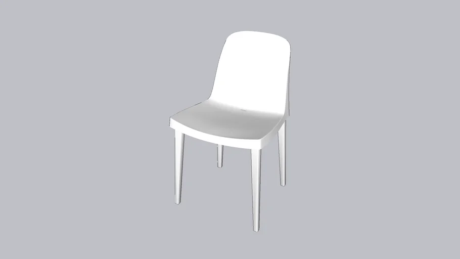 Easy_Dining chair_Bright White | 3D Warehouse