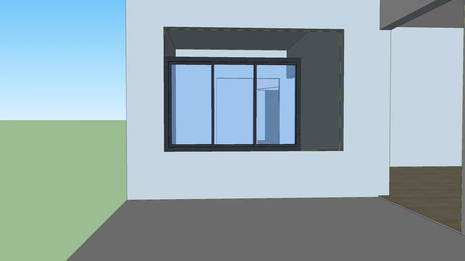 VENTANA DE TRES PANELES MATERIALES EDITABLES | 3D Warehouse