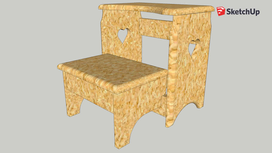 Wooden Step Stool | 3D Warehouse
