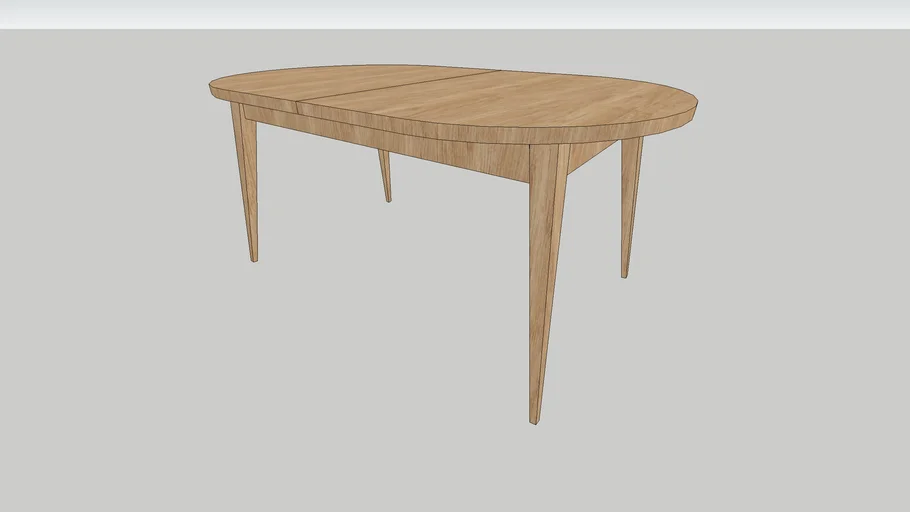 mesa oval extensivel - extending oval table | 3D Warehouse