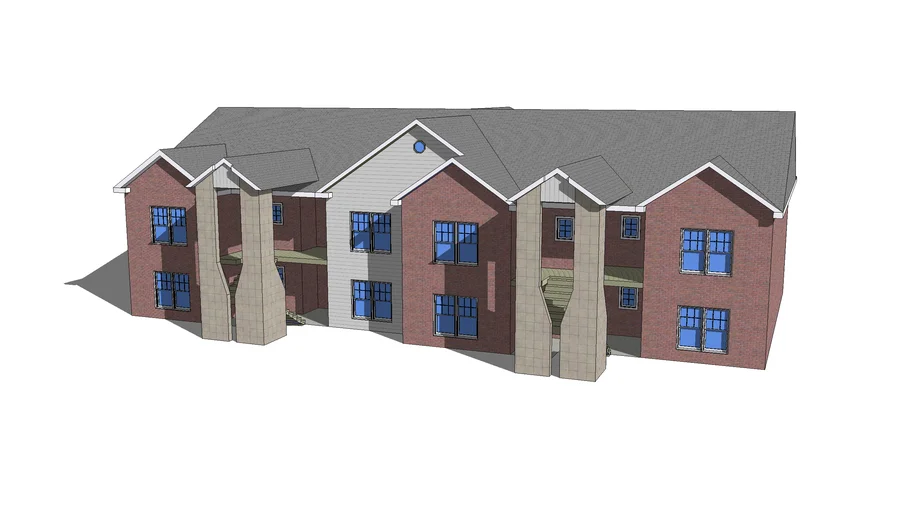 6 Plex Apartment Bldg | 3D Warehouse