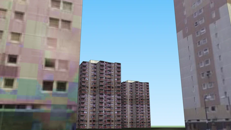 Loreto Tower Blocks, Moss Side, Manchester | 3D Warehouse