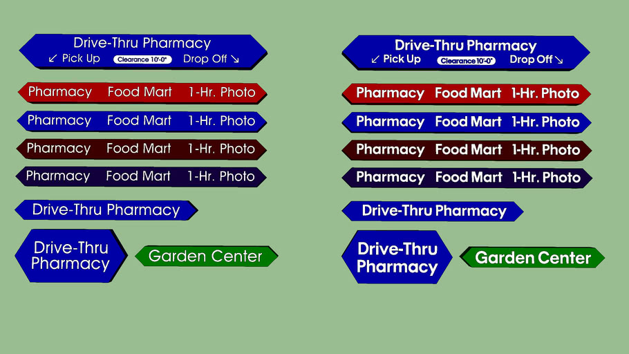 Miscellaneous Rite Aid Signage late-1990's | 3D Warehouse