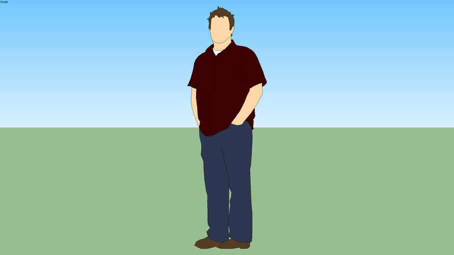 2d man standing Chris 1 | 3D Warehouse