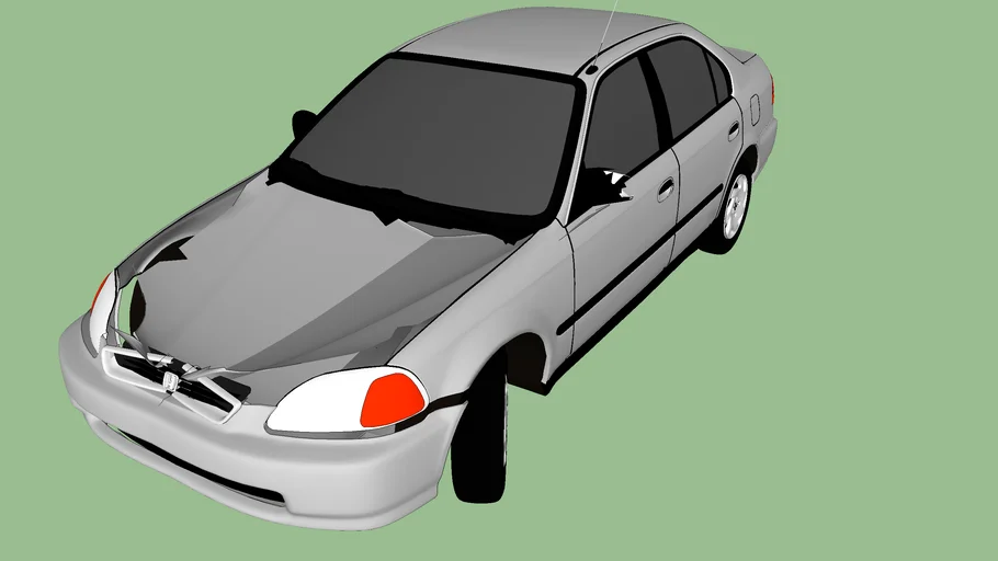 Wrecked Honda Civic | 3D Warehouse
