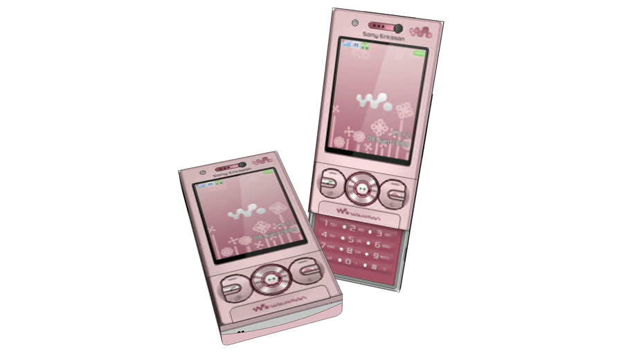 Celular Sony Ericsson W705 Rosa pink | 3D Warehouse