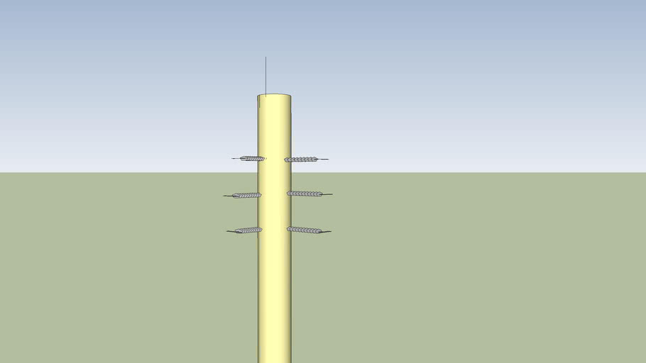 Cement Dead End Pole | 3D Warehouse
