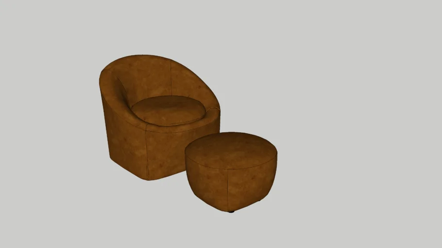 Single Sofa Chair with Ottoman | 3D Warehouse