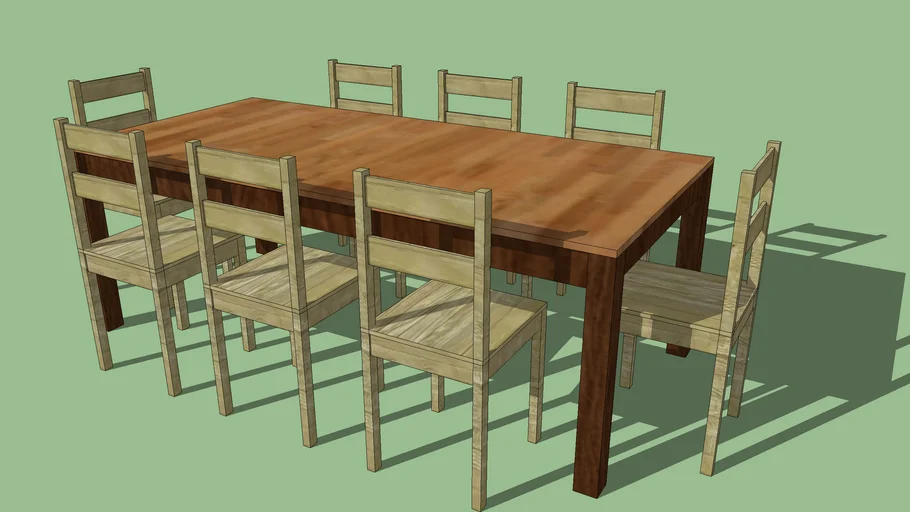 TABLE AND CHAIRS 3D MODEL FURNITURE SET FREE DOWNLOAD 2021 | 3D Warehouse