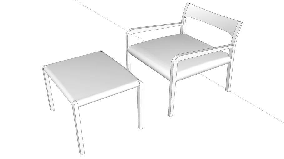 arm chair & ottoman | 3D Warehouse