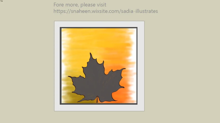Maple Leaf Painting Wall Art Decor | 3D Warehouse
