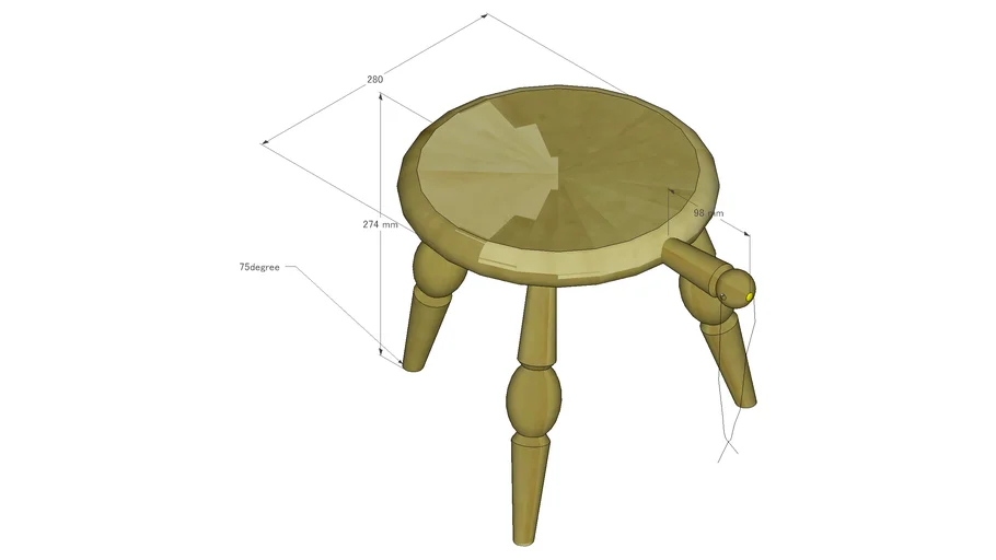 milk stool | 3D Warehouse