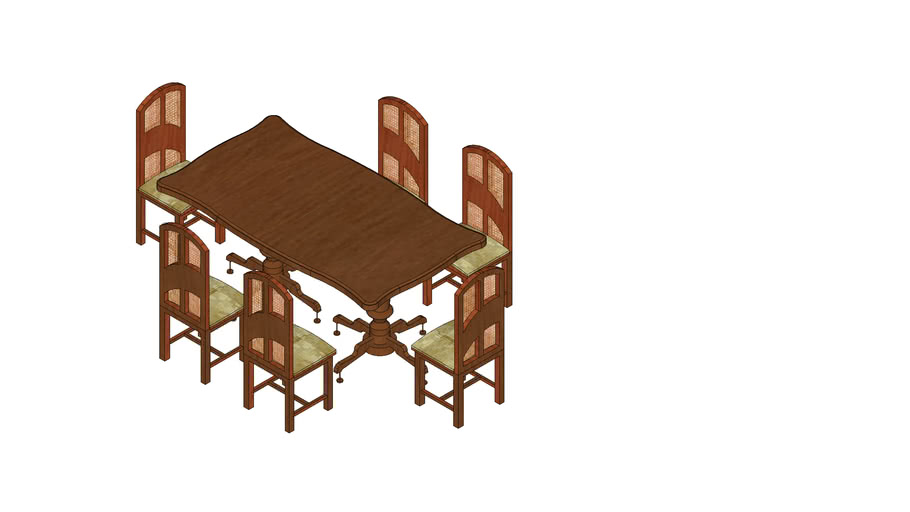 Mesa comedor 6 sillas | 3D Warehouse