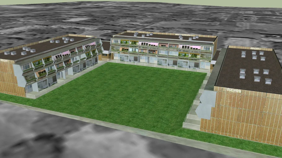 Blok 45, Nehruova br. 224, 226, 228, 230, 232, 234, Novi Beograd | 3D ...