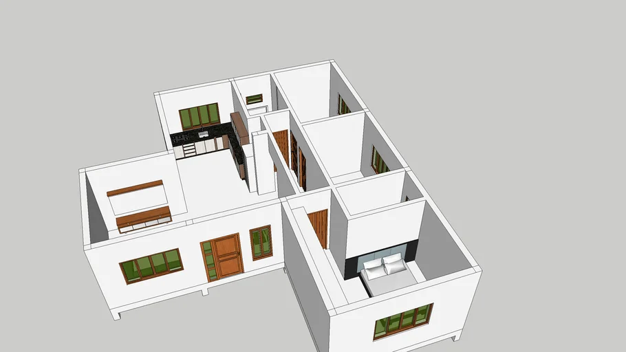 Casa 3 quartos 86m2 | 3D Warehouse