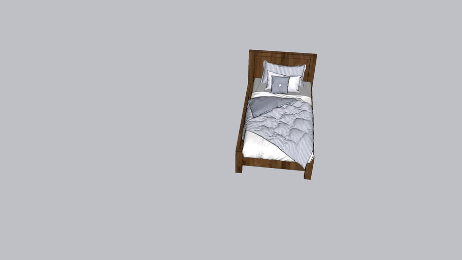 Twin Panel Bed | 3D Warehouse