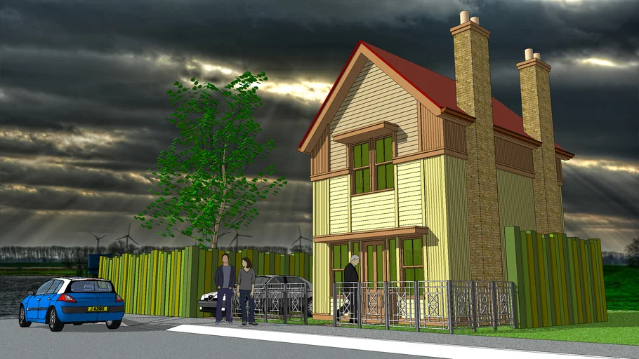 PREFABRICATED METAL CLAD HOUSE | 3D Warehouse