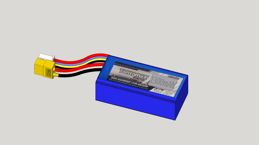 Turnigy 1300mAh 3s - Lipo Battery | 3D Warehouse