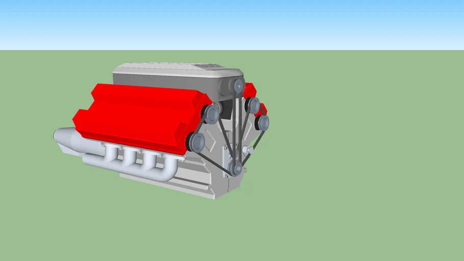 turbocharged V8 engine | 3D Warehouse