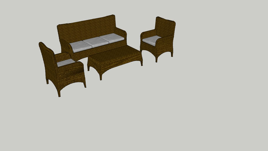 Salon Rattan for Garden | 3D Warehouse