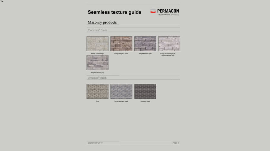 Permacon Masonry seamless textures 2019 - Guide p.11 | 3D Warehouse