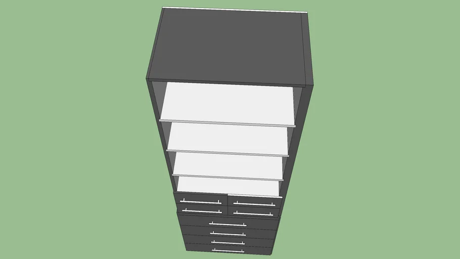 shlef modulle grey | 3D Warehouse