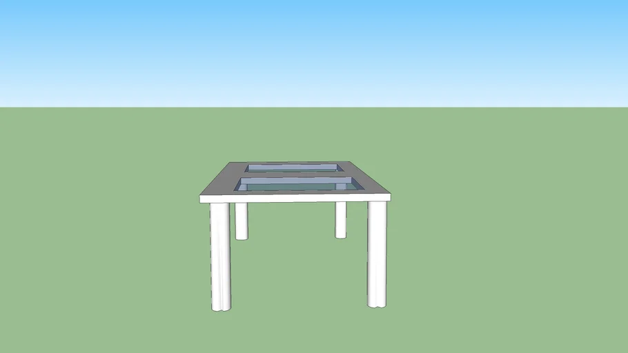 rectangular table with glass | 3D Warehouse