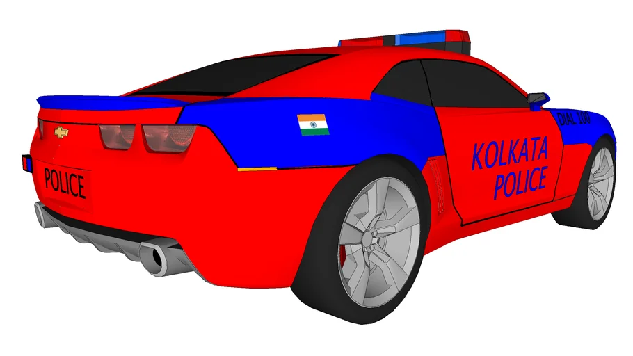 KOLKATA POLICE CAR/VEHICLE CHEVLORELET CAMARO OF INDIA POLICE | 3D ...
