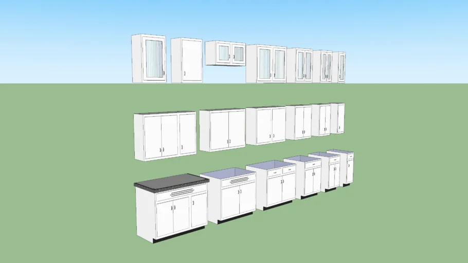 Old Style Kitchen Cabinets | 3D Warehouse