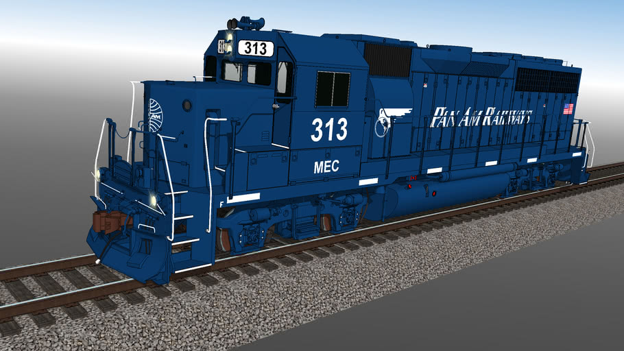 EMD GP40 - Pan Am Railways - MEC 313 | 3D Warehouse