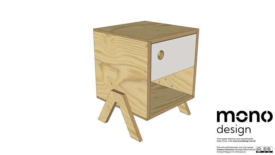 Cabeceira uma gav e um nicho 18mm - Mono Design | 3D Warehouse