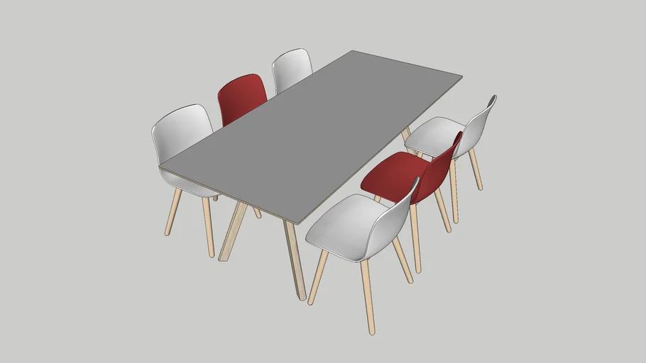 hay table&chairs enscape ready | 3D Warehouse