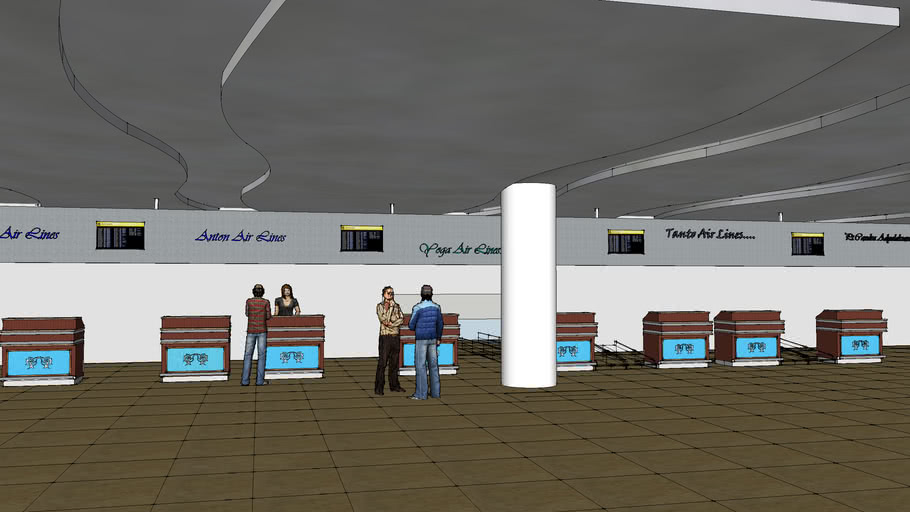 CEK IN ROOM BANDARA DJALALUDDIN GORONTALO | 3D Warehouse