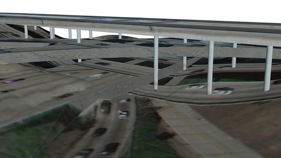 Highway interchange: 101 Bridges Over Highway 110 (Los Angeles) | 3D ...