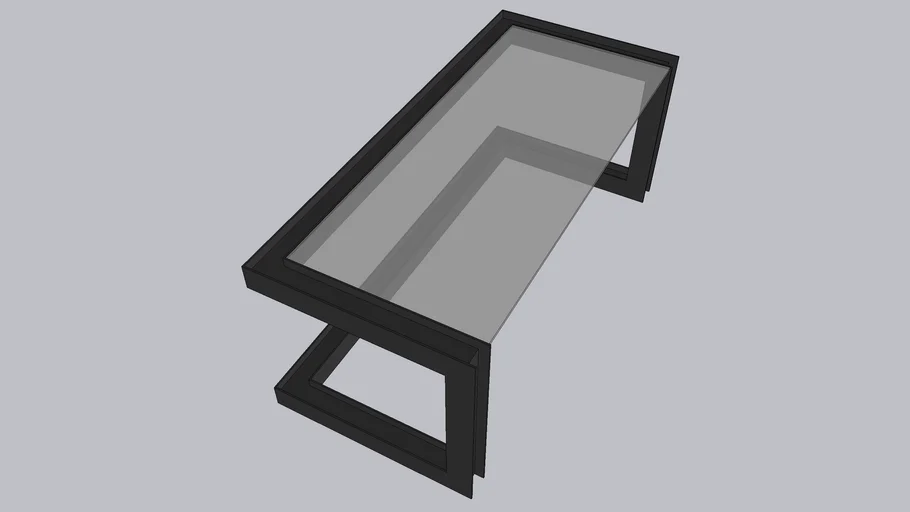 Custom Noir C Frame Desk | 3D Warehouse