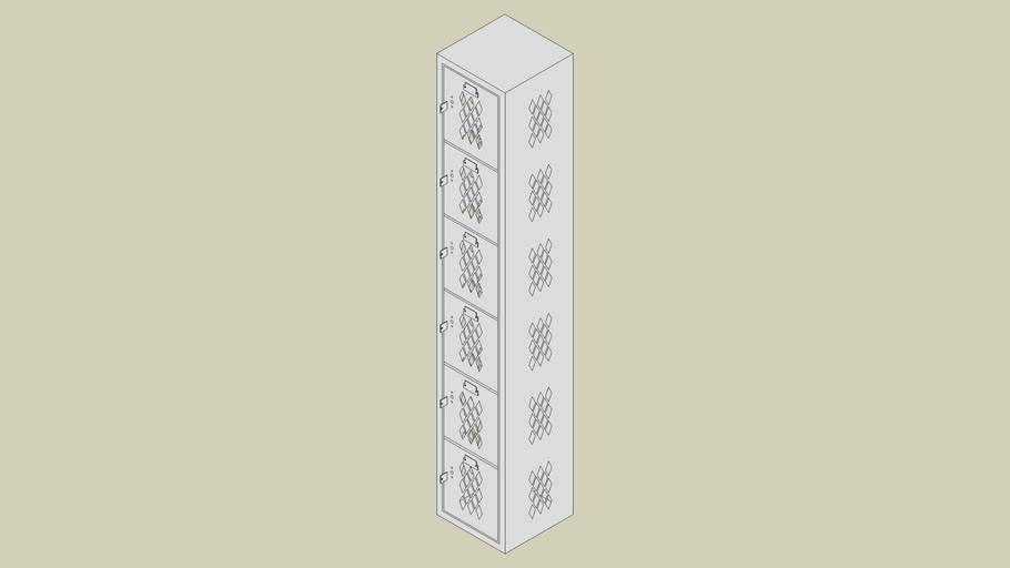 Penco 6-Tier All-Welded Box Locker | 3D Warehouse