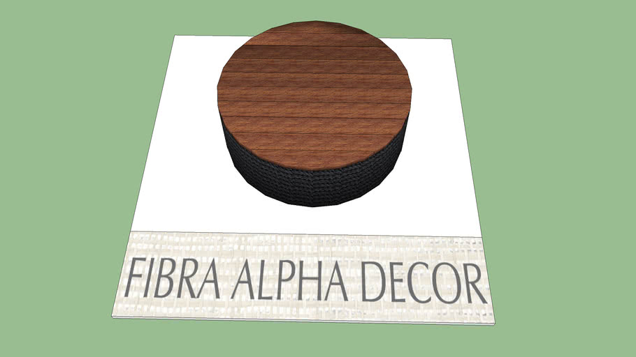 Mesa de Centro Corda Ripado - Fibra Alpha Decor | 3D Warehouse