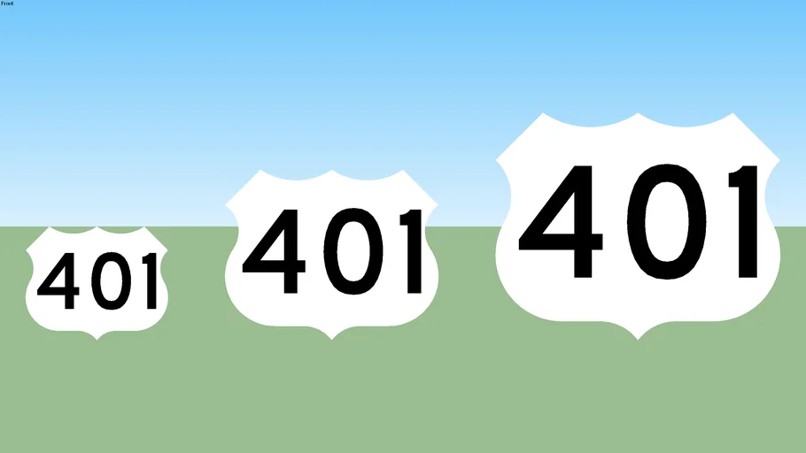 U.S. 401 Sign | 3D Warehouse