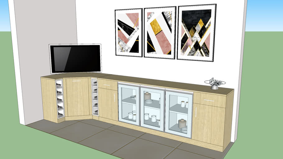 Crockery Unit | 3D Warehouse