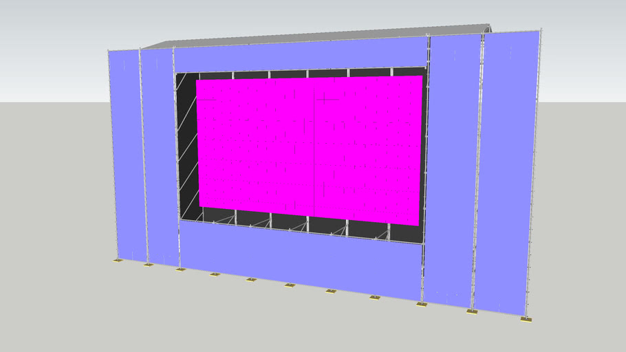 LAYHER LED SCREEN TOWER 11.5X6.5M FOR DRIVE-IN CINEMA | 3D Warehouse