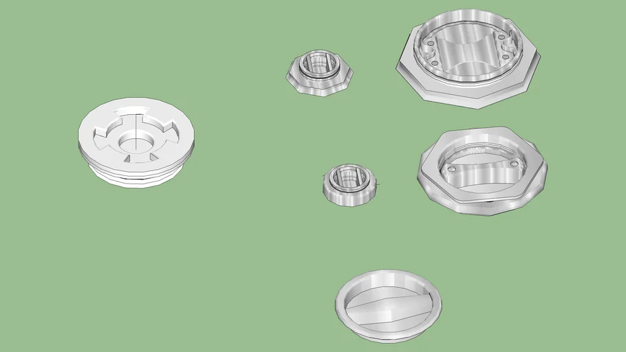 Industrial Series - Equipment - Container - Drum - Bung Sets | 3D Warehouse