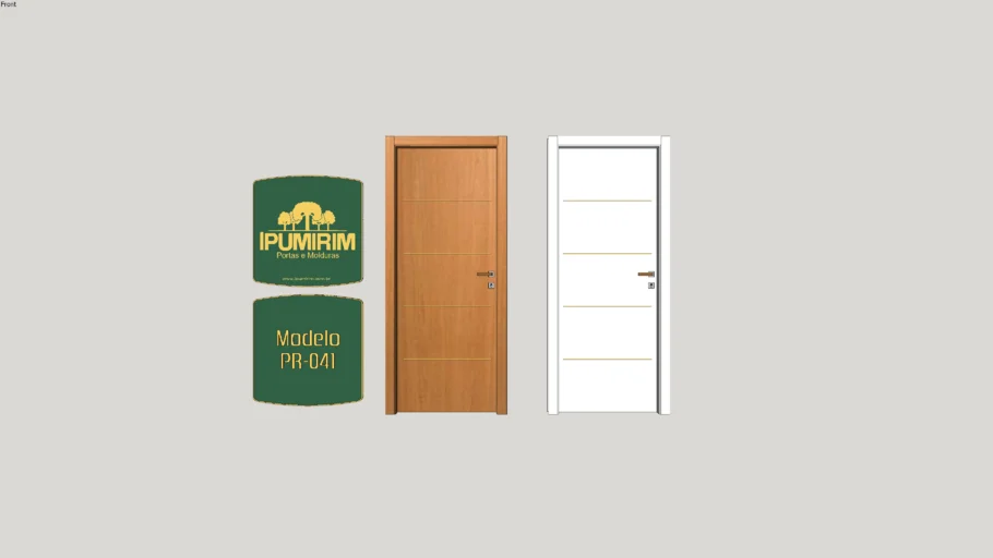 PORTA MODELO PR-041 GOLD AND SILVER (IPUMIRIM PORTAS E MOLDURAS) | 3D ...