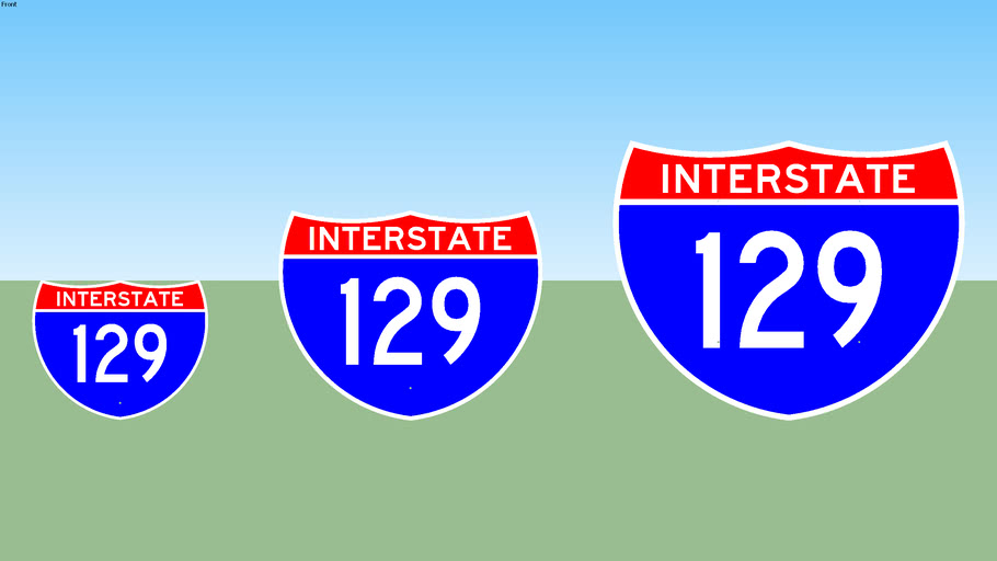 Interstate 129 Sign | 3D Warehouse