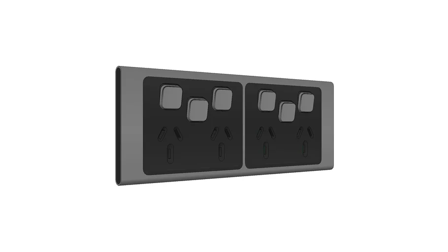 S3015/4XXUAC-SH, Clipsal Iconic Styl - Skin Socket Switch Horizontal ...