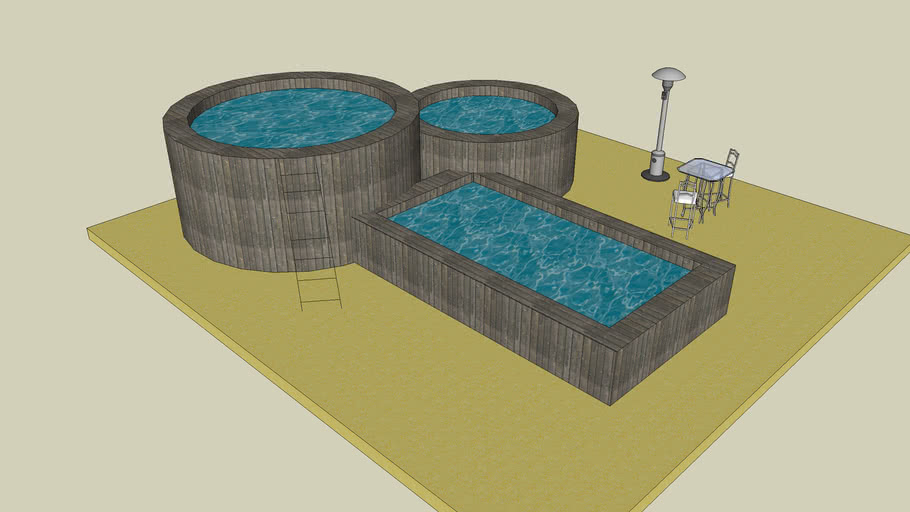 deluxe triple edition pool spa jacuzzi | 3D Warehouse