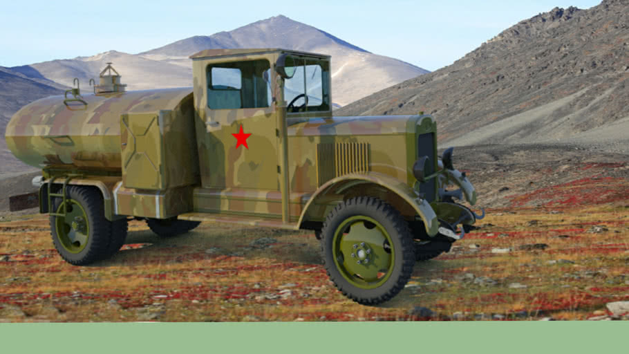 RED ARMY WW2 FUEL TANKER -SOVIET WW2 FUEL TANKER - CAMOUFLAGED | 3D ...
