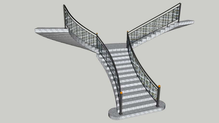 Double Staircase | 3D Warehouse